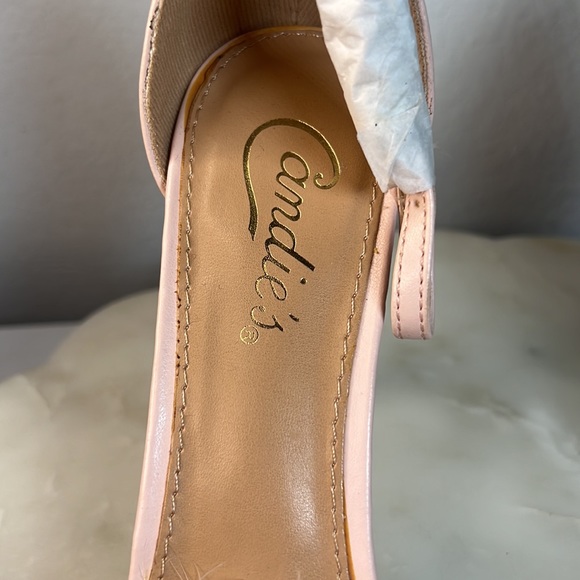 Candie's | Shoes | New Candies Ostrich Feather Blush Pink Strappy Ankle ...